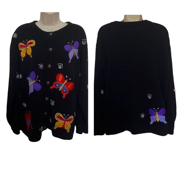 Quacker Factory | Sweaters | Vintage Quacker Factory Butterflies Are ...